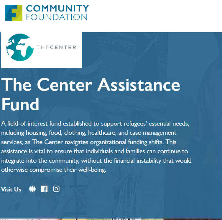 The Center Launches New Fund to Support Local Refugee Community | The ...