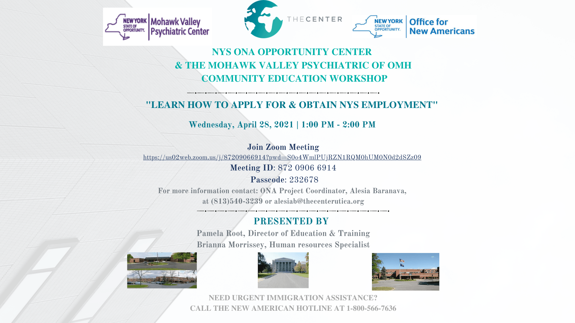NYS ONA Opportunity Center & The Mohawk Valley Psychiatric OMH ...