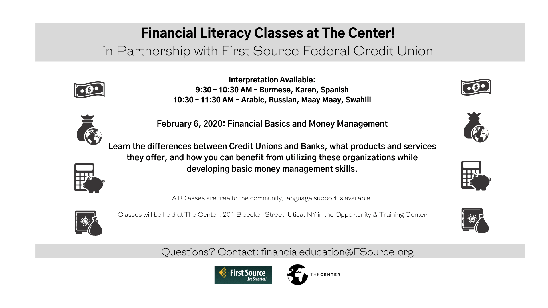 Financial Literacy Class: Financial Basics & Money Management | The Center